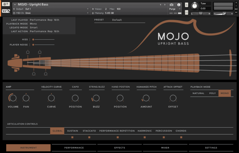 Vir2｜MOJO: UPRIGHT BASS レビュー 緻密な打ち込みが可能なウッドベース音源Junya Watanabe ...