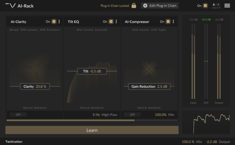 Techivation AI-Rack レビュー テチベ初のAIチャンネルストリップの実力Junya Watanabe | Composer ...
